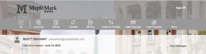 New Online Banking Navigation | MapleMark Bank
